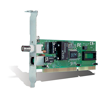 16-bit ISA Plug-and-Play Ethernet Adapter with BNC + RJ-45 Connectors ...