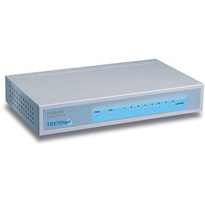 100Base-TX Ethernet Mini Hub - TRENDnet TE100-H8E