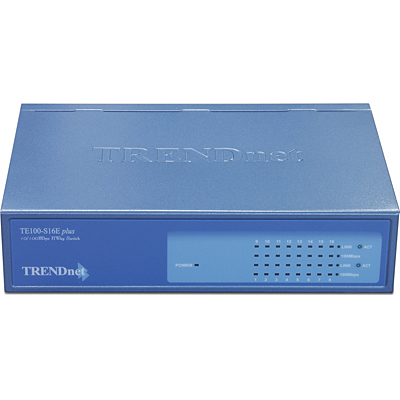 16-Port 10/100Mbps Fast Ethernet Switch - TRENDnet TE100-S16Eplus