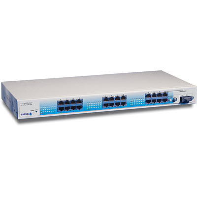 24-Port 10/100Mbit Fast Ethernet 19-Zoll Switch mit VLAN Funktion ...