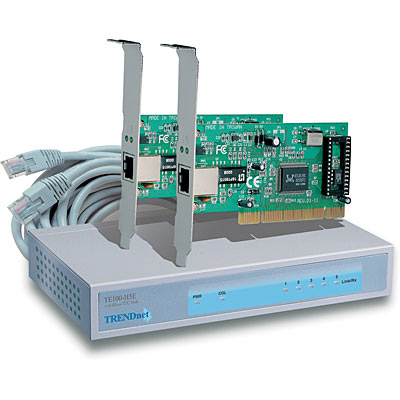 5-Port 100Base-TX Hub Starter Kit - TRENDnet TE100-SK1