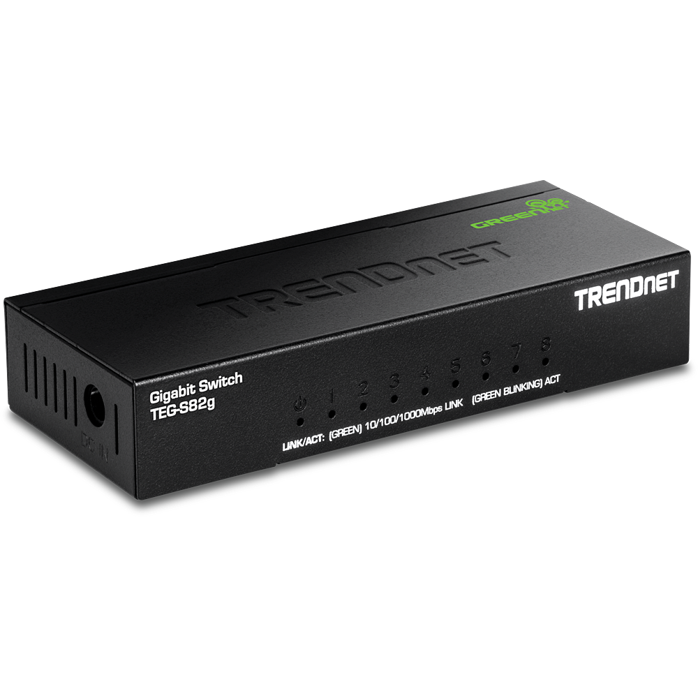 8-Port Gigabit GREENnet Mini Switch | TRENDnet - TRENDnet TEG-S82g