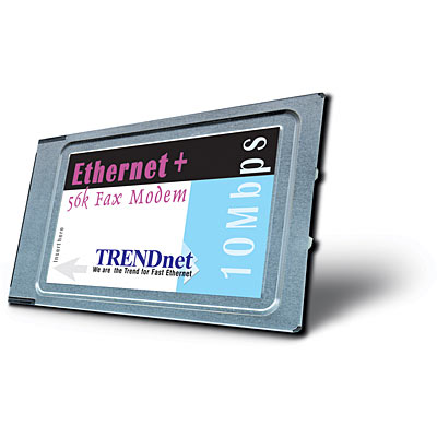 High Performance PCMCIA Ethernet Card with builted-in Fax Modem ...