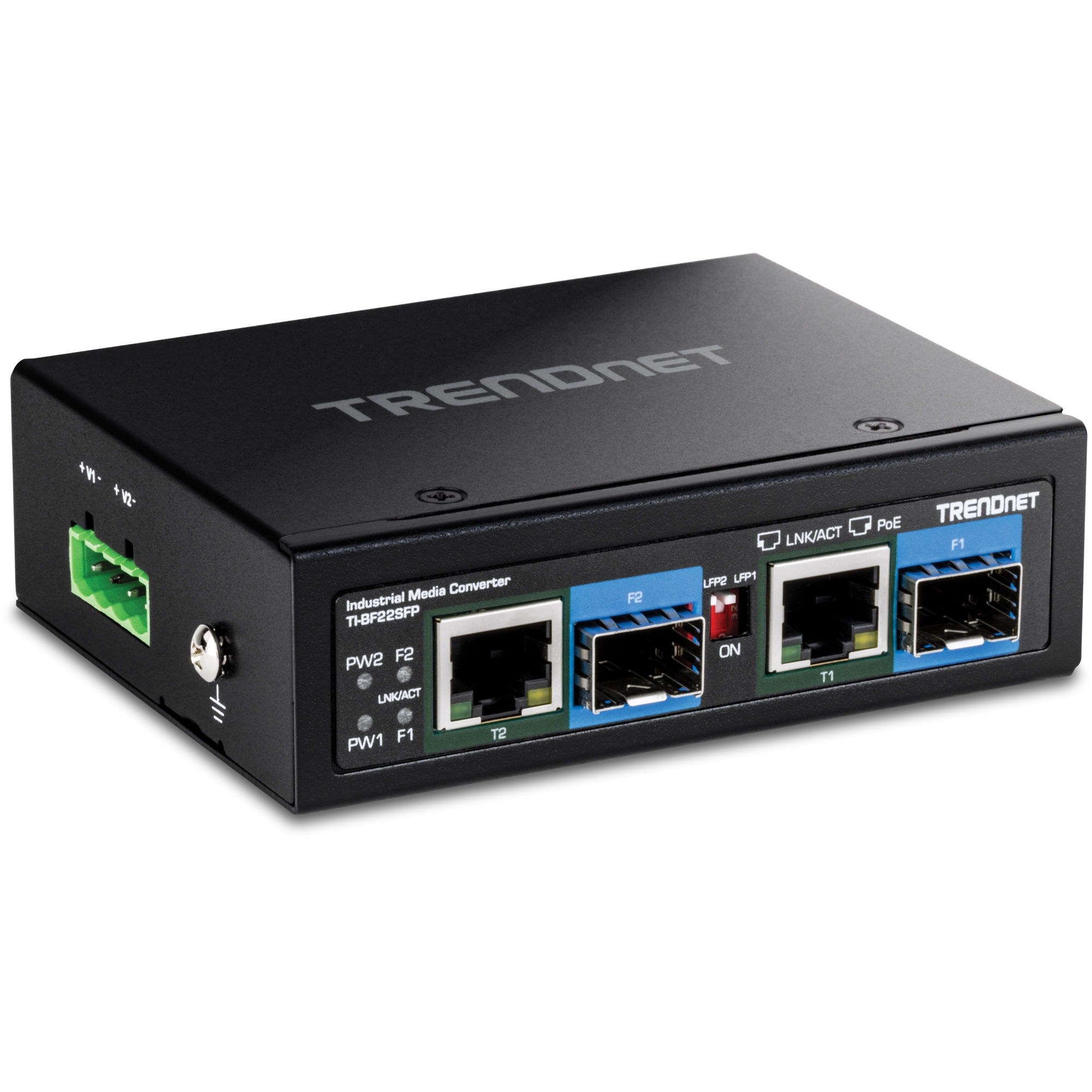 Industrial PoE++ Fiber Media Converters – 2-Port Industrial SFP to ...