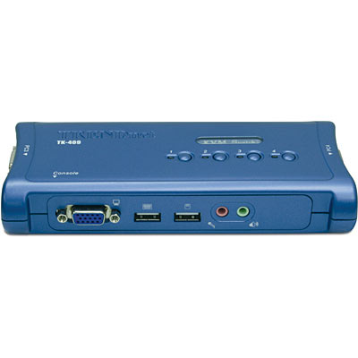 4-Port USB KVM Switch Kit with Audio - TRENDnet TK-409K