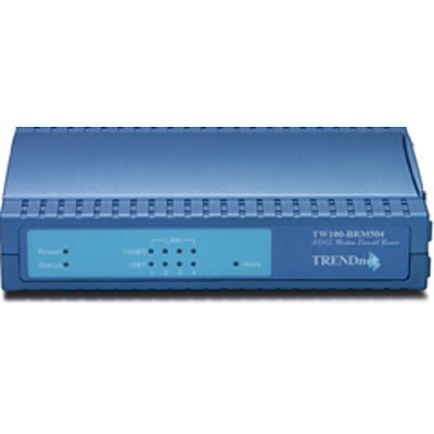 4-Port ADSL Modem Firewall Router - TRENDnet TW100-BRM504